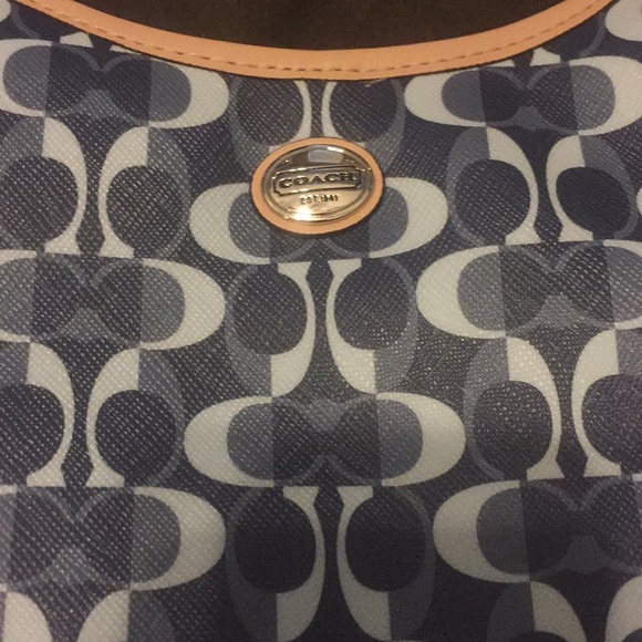 Coach | Bags | Like New Blue Signature Coach Factory Large Tote | Poshmark